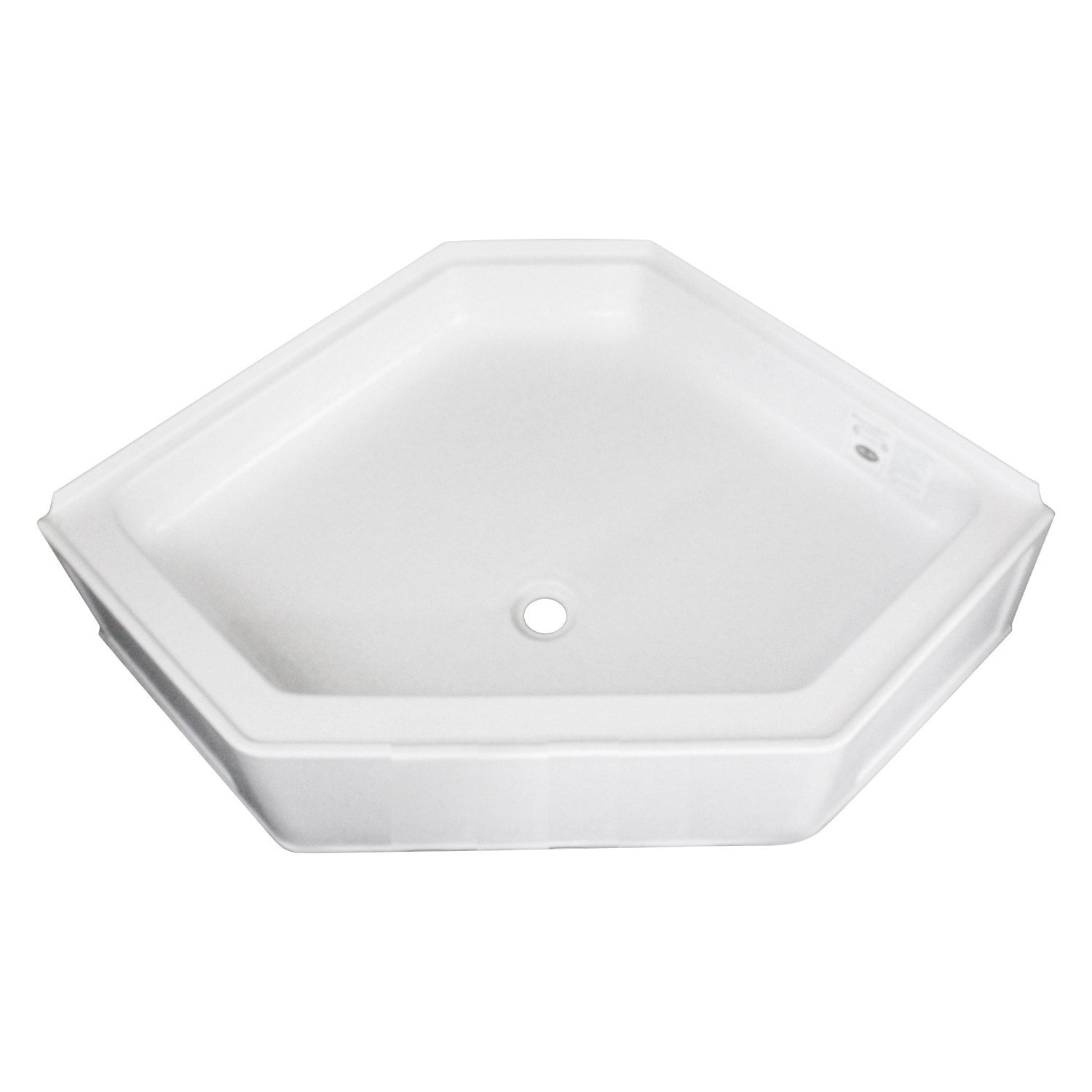 Specialty Recreation® NSB3434WC - Neo-Angle White Plastic Pentagonal ...