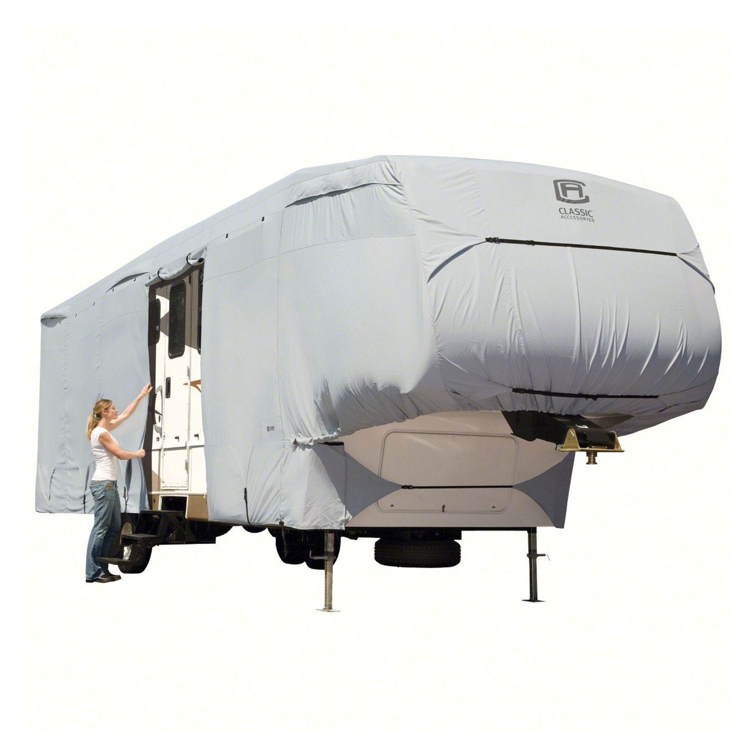 Classic Accessories 80 319 181001 RT PermaPro 5th Wheel Trailer Cover Gray Up to 37 CAMPERiD