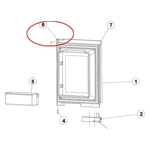 Norcold® 623819 - Refrigerator Door Cap for Norcold™ 1200, 1210 Models ...