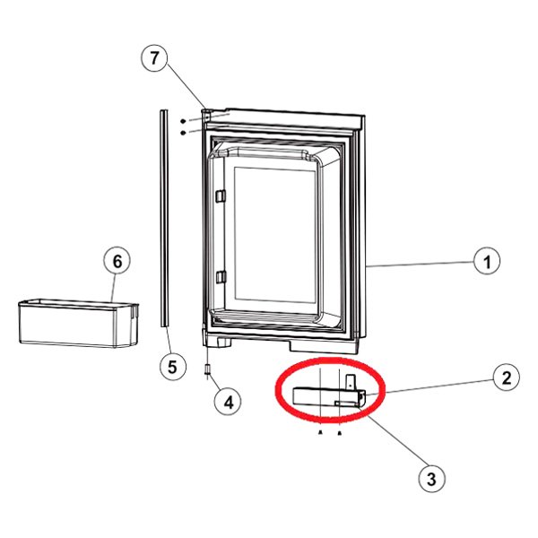 Norcold® 629815 - Refrigerator Door Handle for Norcold™ 1210 Models ...