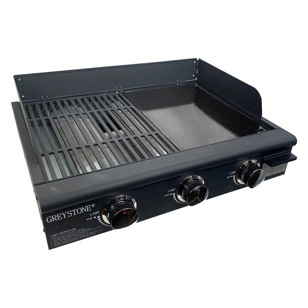 Way Interglobal® HF2519A-3 - Greystone™ 25" LP Gas Grill & Griddle Combo - CAMPERiD.com